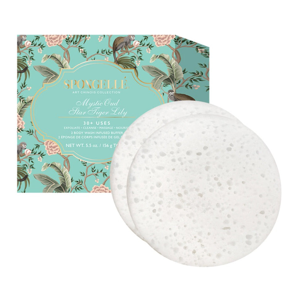 Spongellé Mystic Oud Star Tiger Lily Box Duo Body Wash Infused Buffer – The Collective Redlands
