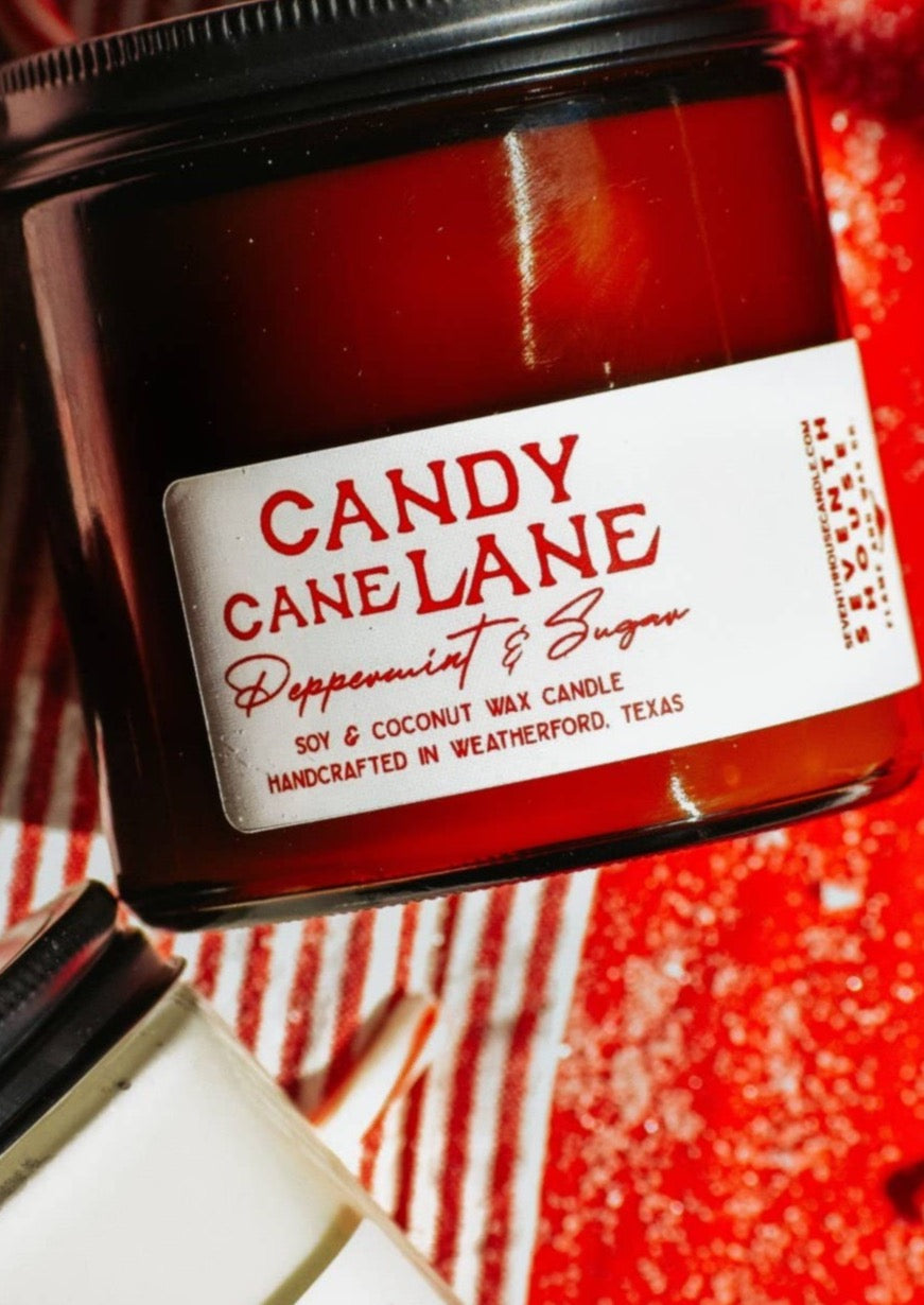 CANDY CANE LANE CANDLE - Peppermint & Sugar – The Collective Redlands
